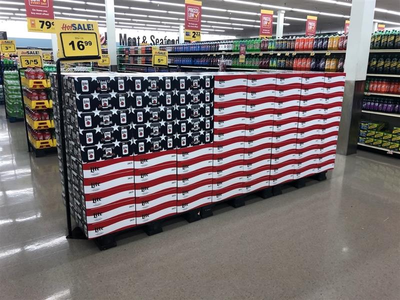 Red, white and brew: How elaborate beer displays get built | Molson ...